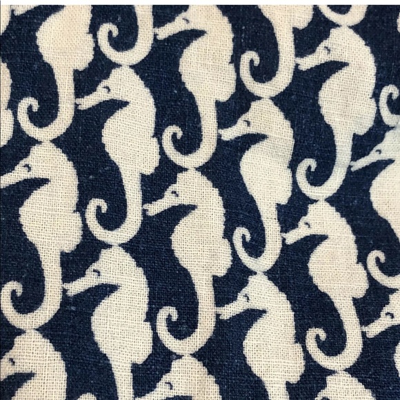 J. Crew | Tops | Jcrew Boy Fit Seahorse Linen Cotton Button Shirt ...